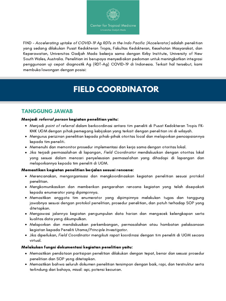 Field Coordinator | PDF