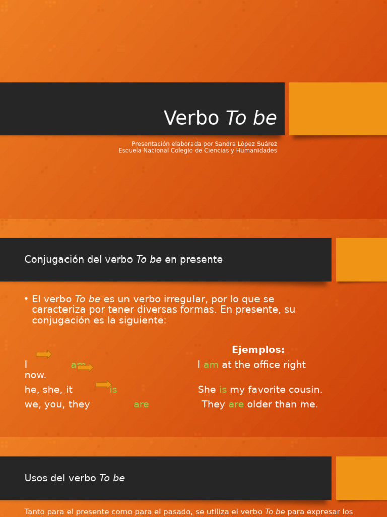 Verbo To Be - 1 | PDF