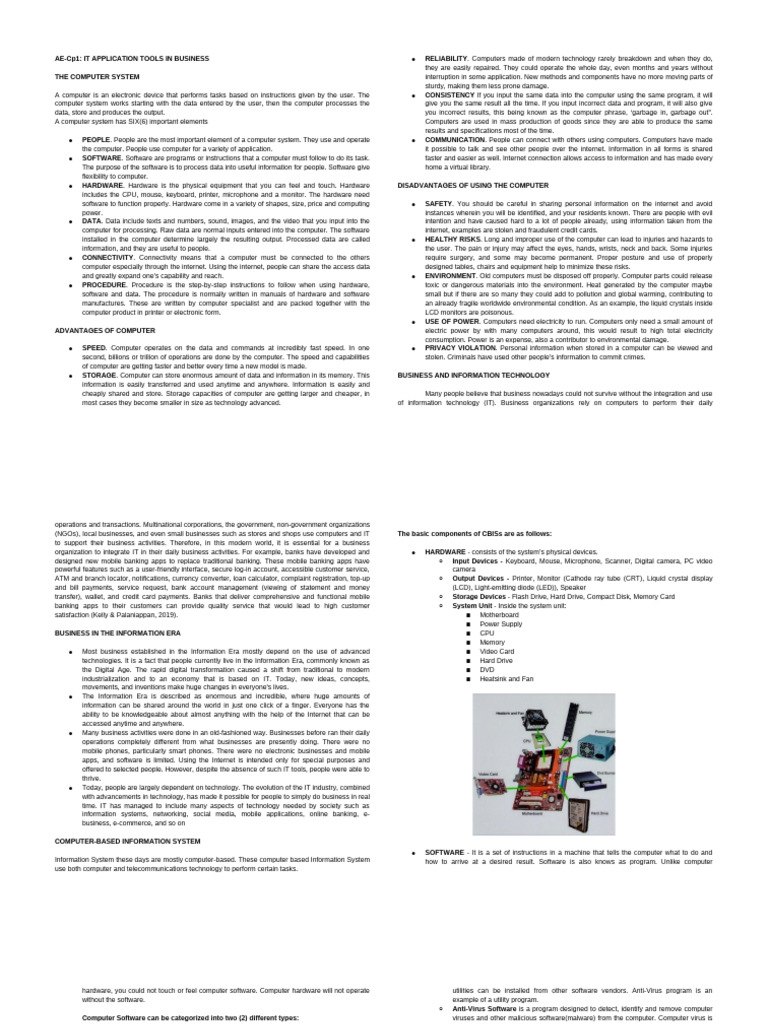 Ae Cp1 Reviewer (1) | PDF