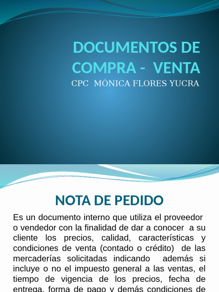Documentos de Compra - Venta | PDF