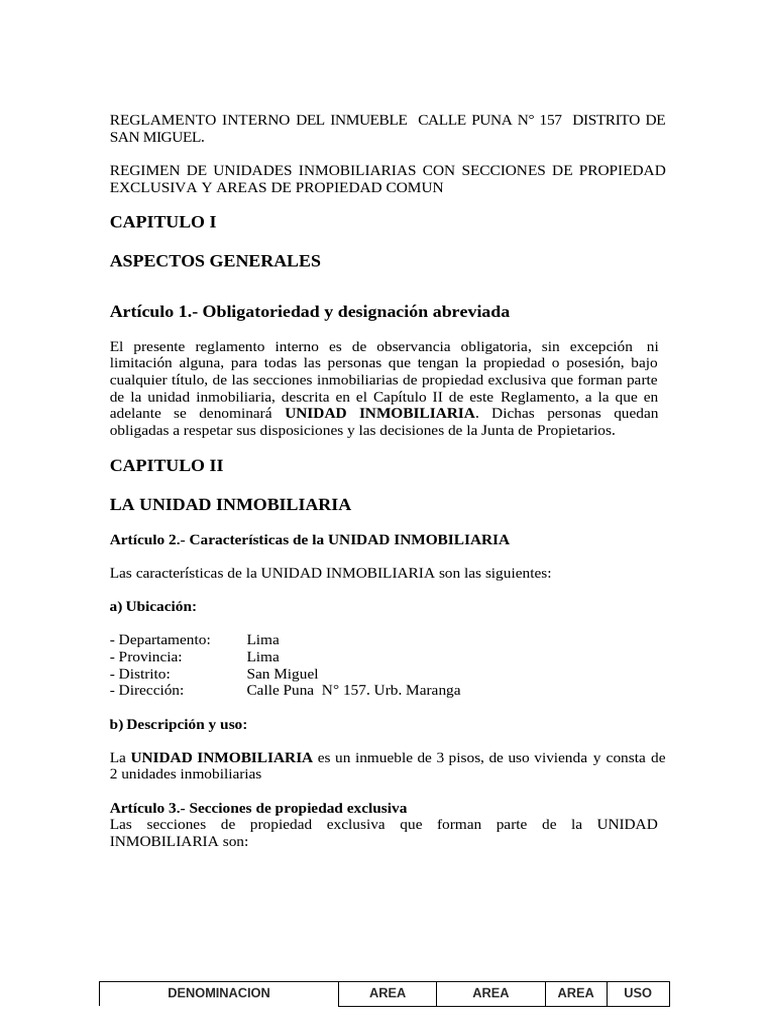 Reglamento Interno | PDF