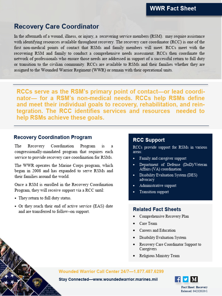 RCC Fact Sheet (Recovery) - Released 04232018 | PDF