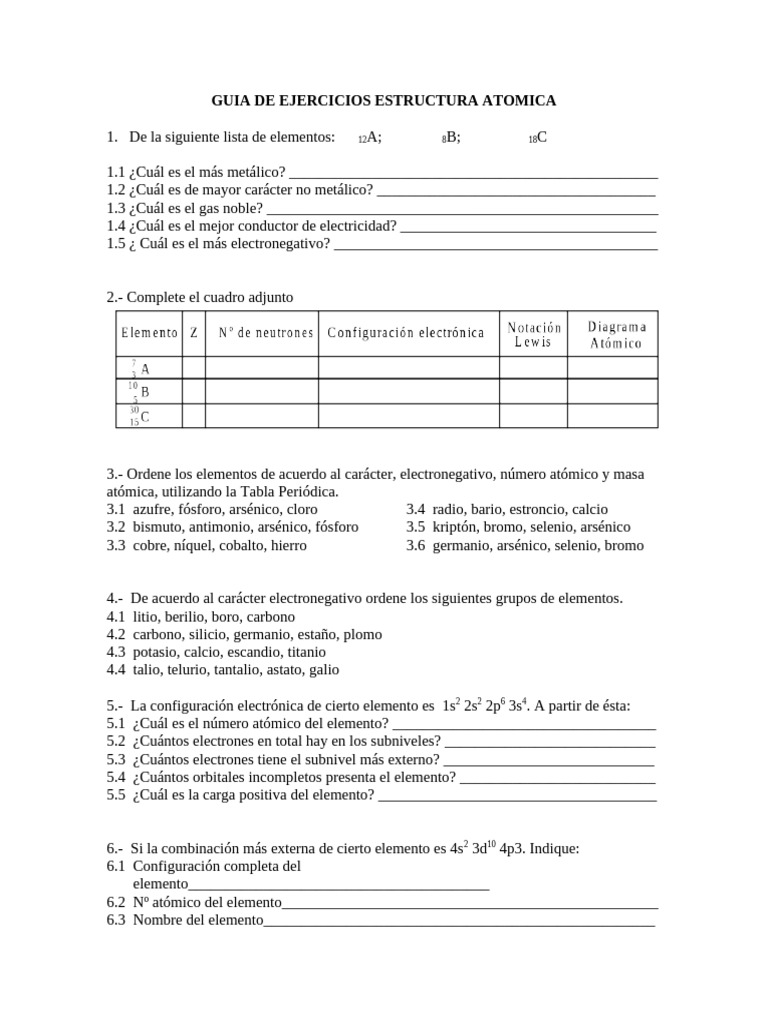 Estructura Atomica Pdf