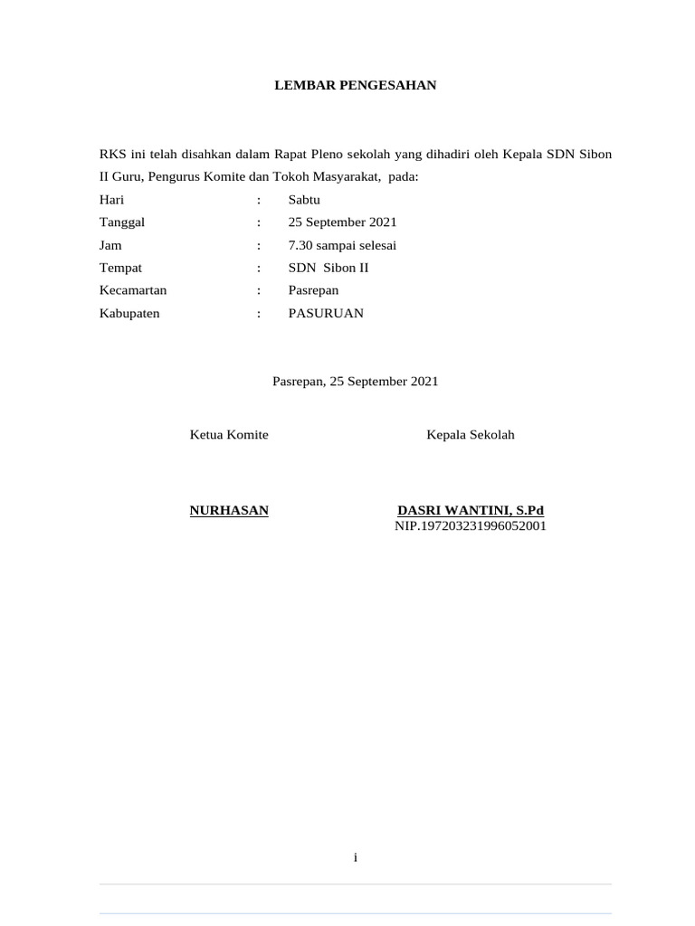 Layout RKS SDN | PDF