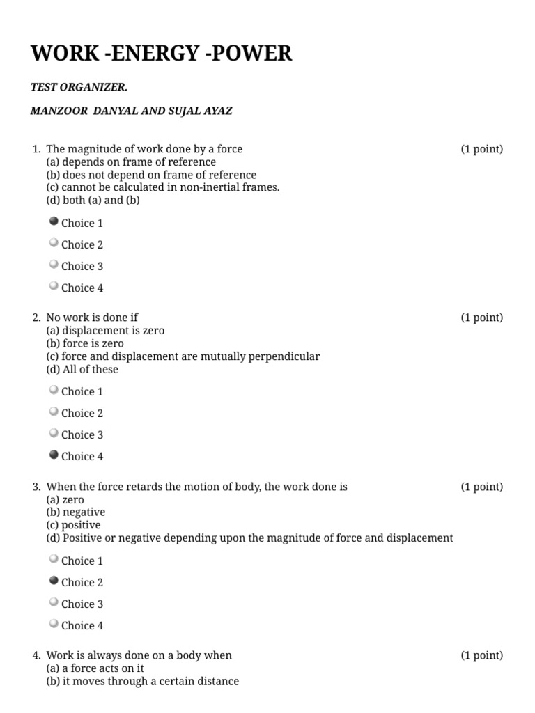 Work - Energy - Power | PDF | Collision | Momentum