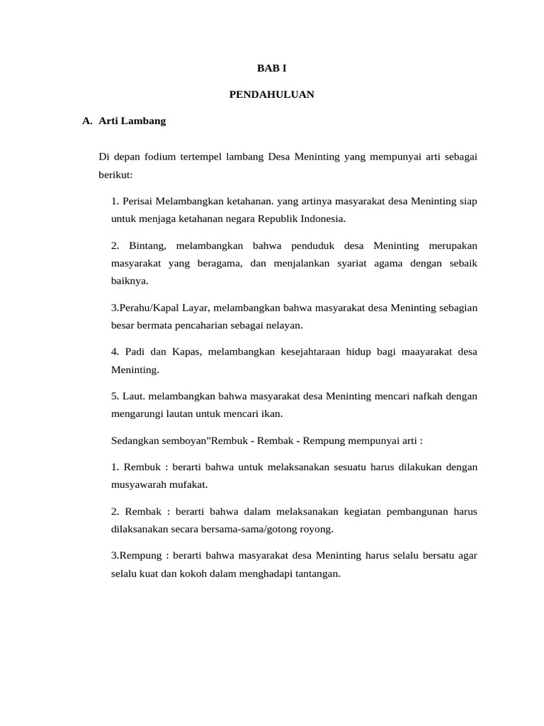 Monografi Desa | PDF