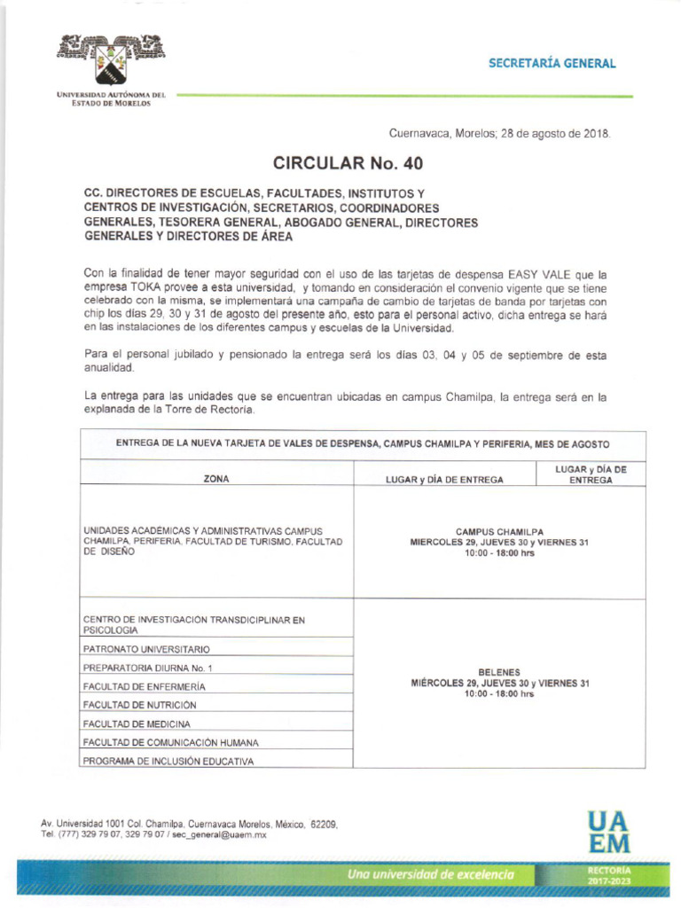 Circular No. 40 - 1 | PDF