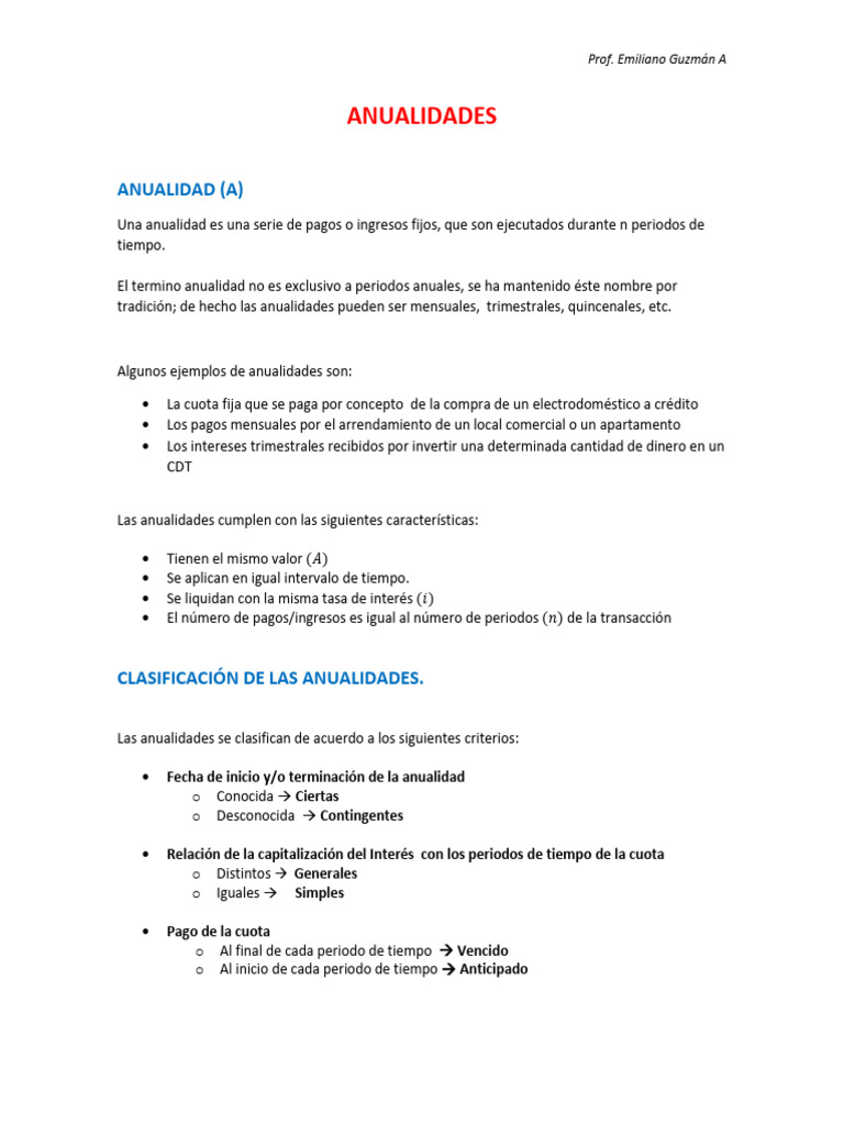 Guia6 ANUALIDADES | PDF