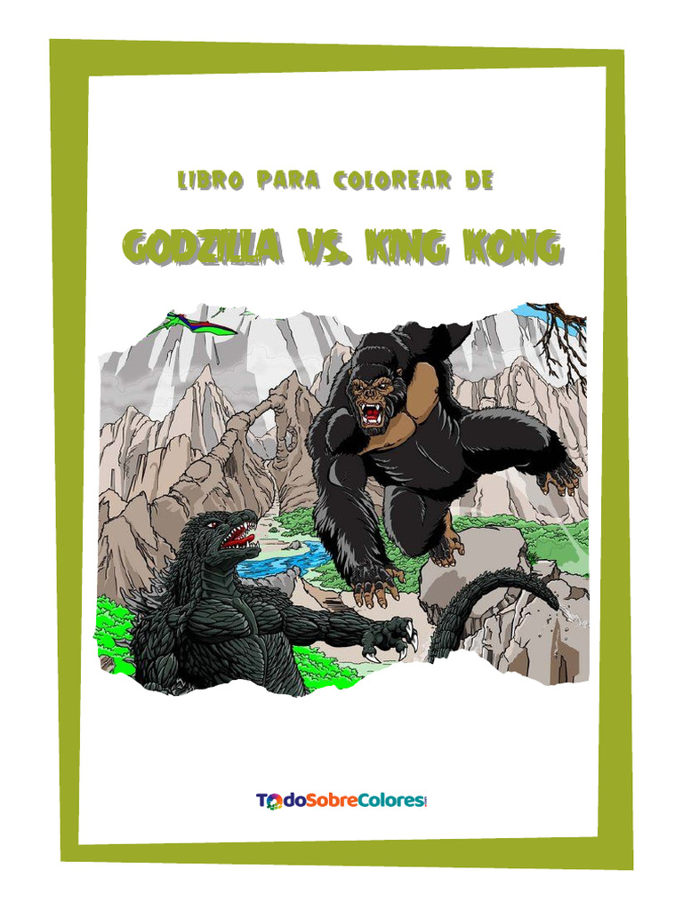 Libro para Colorear de Gozilla Vs King Kong | PDF