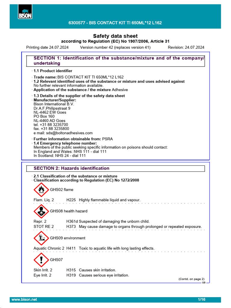 Jaetc SDS 02 | PDF | Toxicity | Density