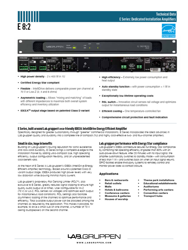 E82 Data Sheet | PDF