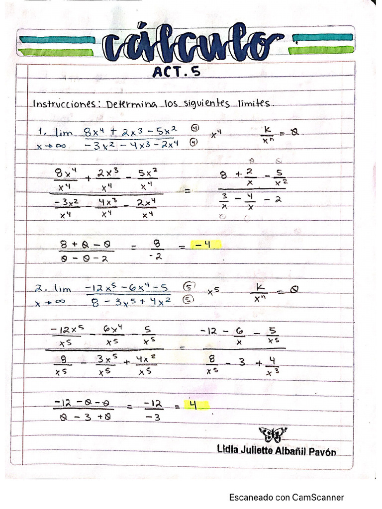 Calculo Act.5 Lidia Juliette AP | PDF