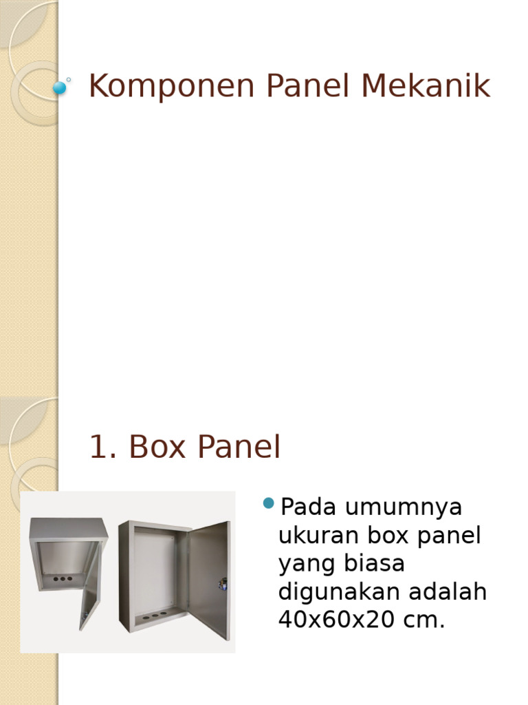Daftar Komponen Panel | PDF