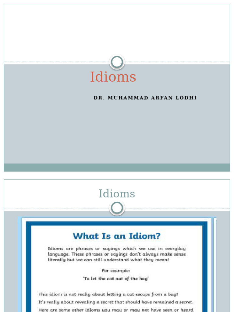 Idioms | PDF