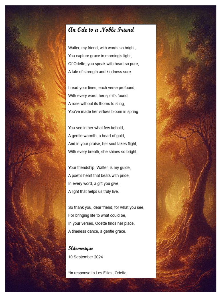 An Ode To A Noble Friend | PDF