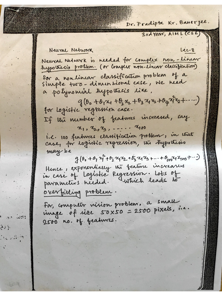 Machine Learning Lec 8 | PDF