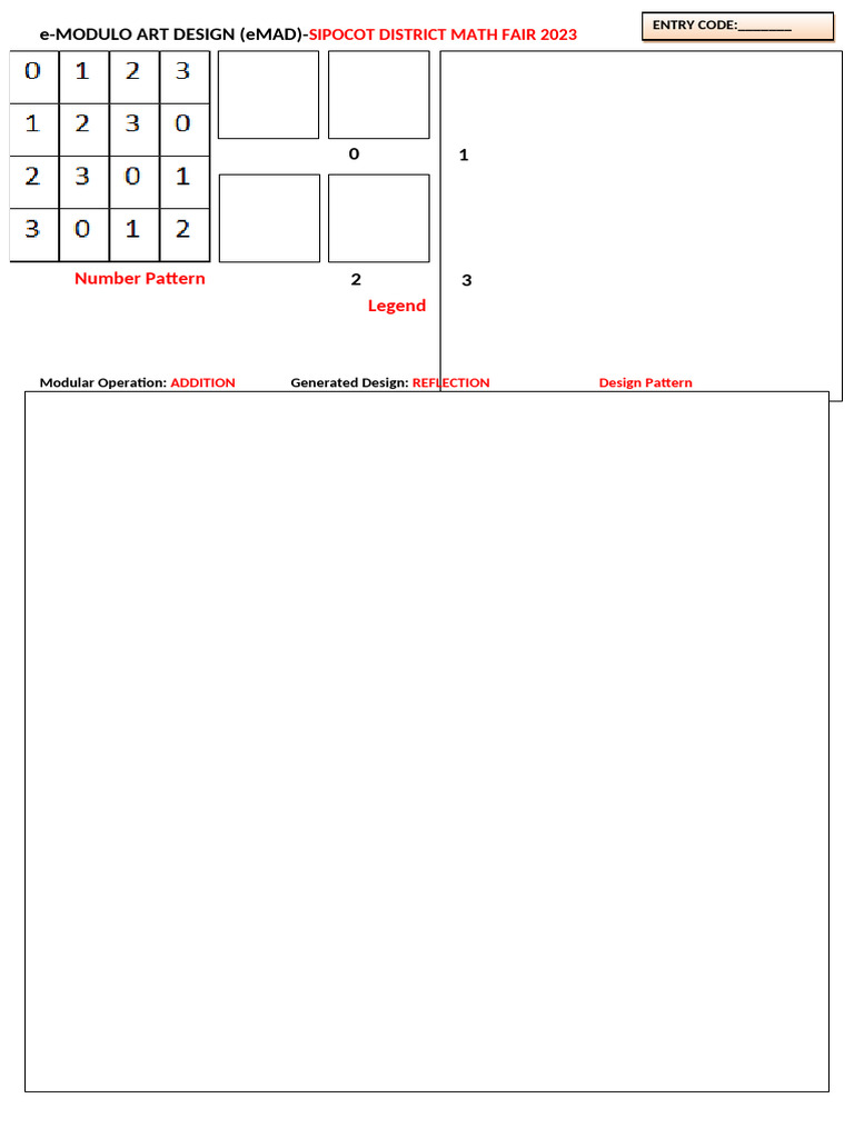 Addition e Modulo Art Contest Template | PDF