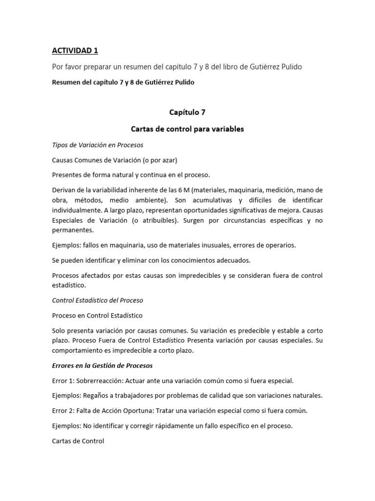 Resumen Capitulo 7 y 8 | PDF