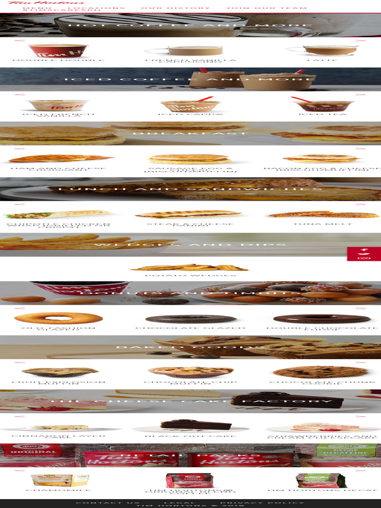 Menu Tim Hortons | PDF