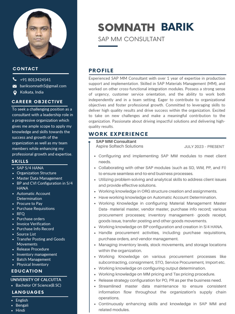 Somnath Sap MM Resume | PDF
