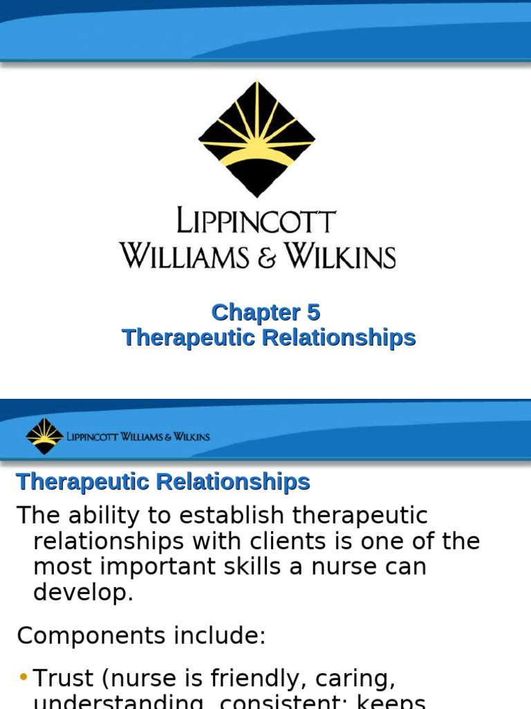 CHapter 5 Therapeutic Relationships | PDF