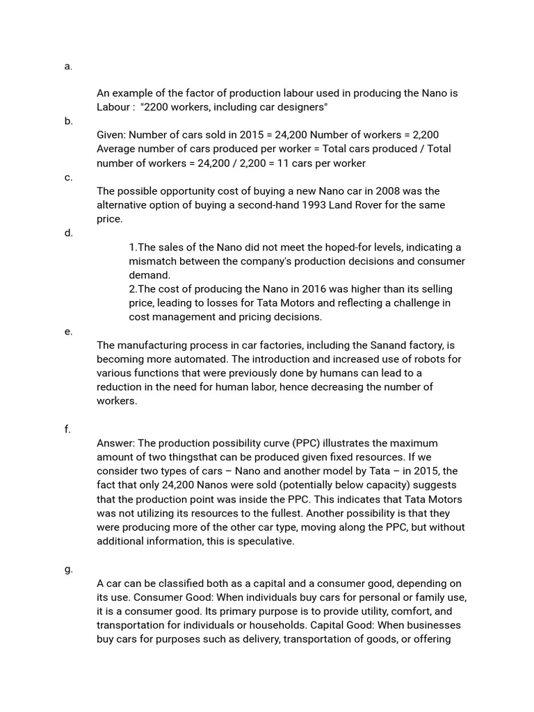 Economics homework | PDF