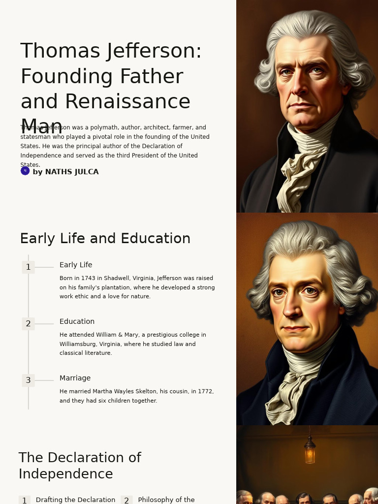 Thomas Jefferson Founding Father and Renaissance Man | PDF