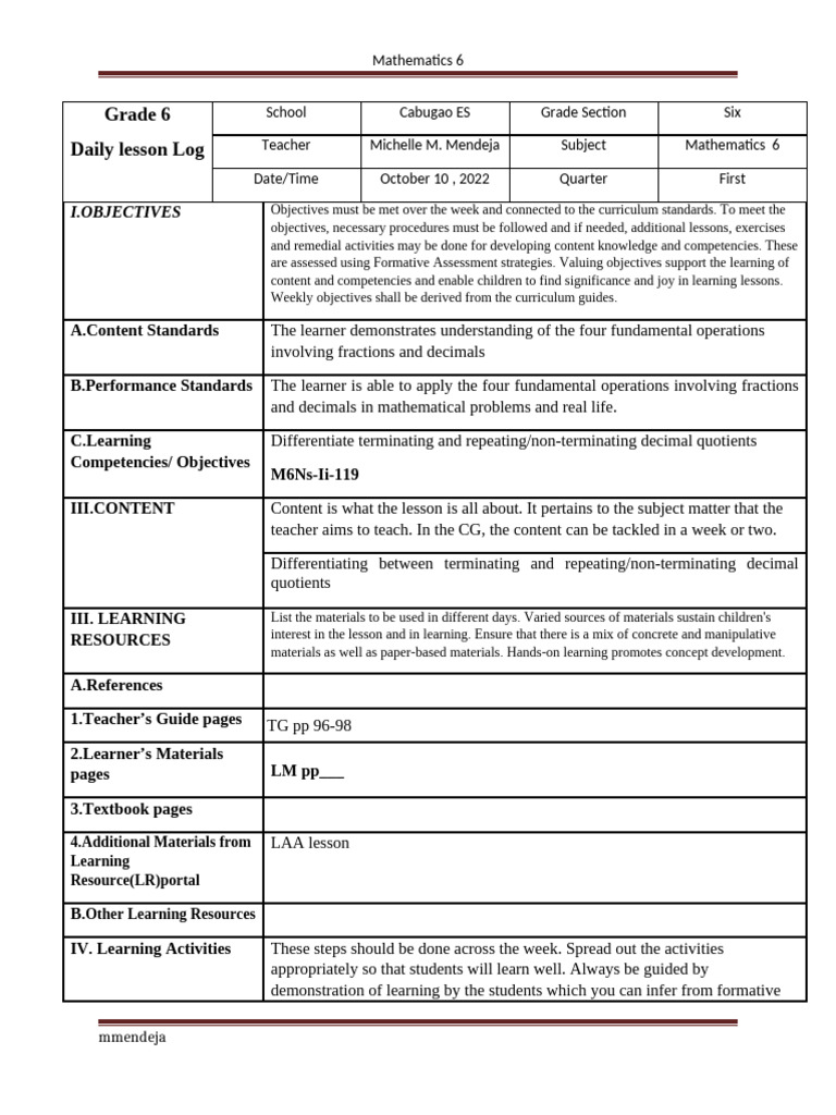 Repeating And Non Terminating Decimal Pdf Learning Career And Growth 6890