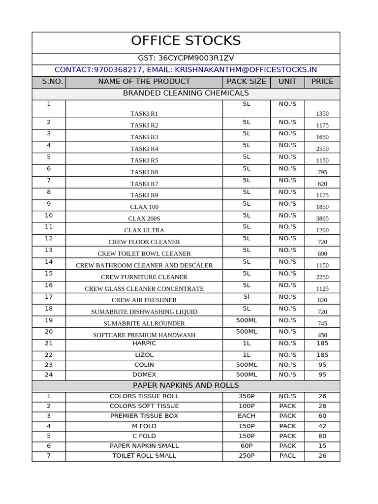 Officestocks Quote 2024 | PDF