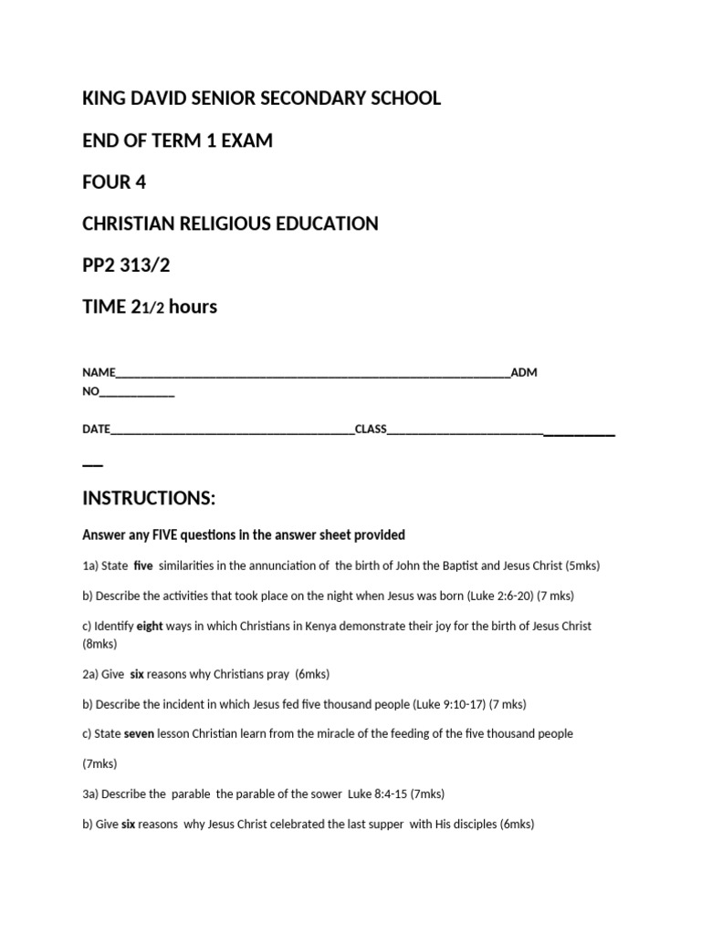 CRE pp2 Form 4 | PDF