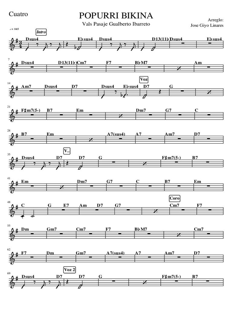 Popurri Bikina-Cuatro | PDF