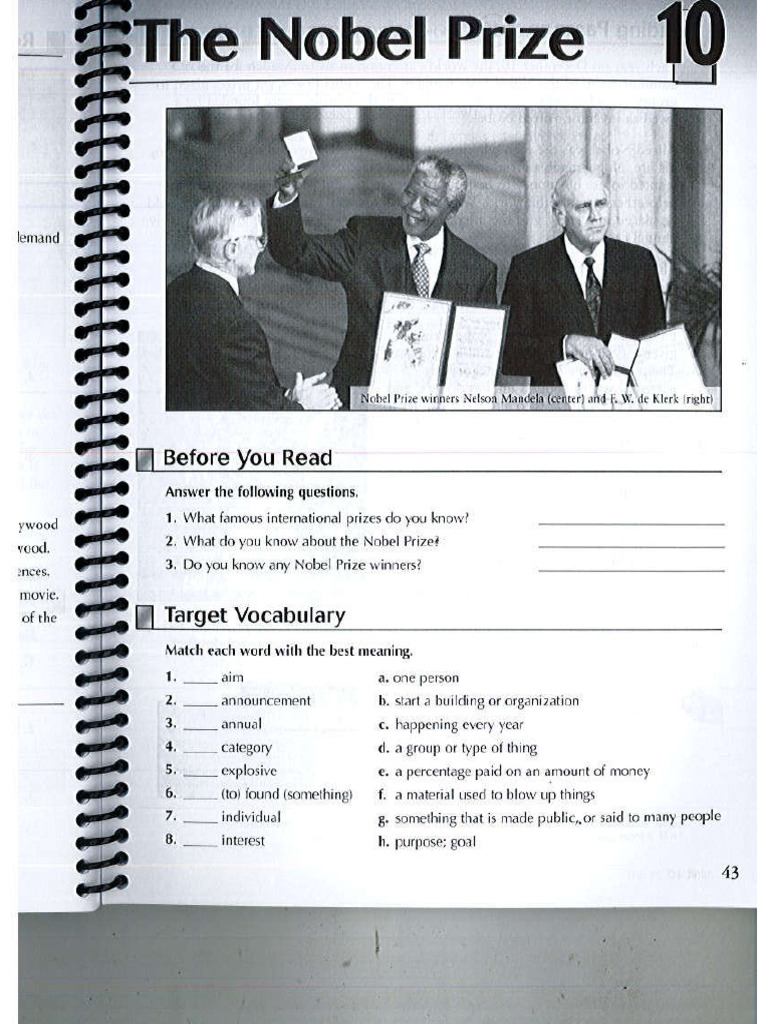 Reading Advantage 2 - The Nobel Prize | PDF