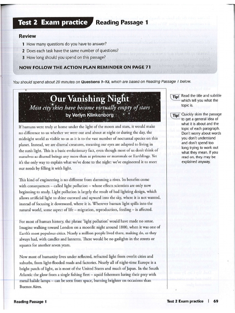 IELTS Trainer 1 Training Test 2 Reading p.69-82 | PDF