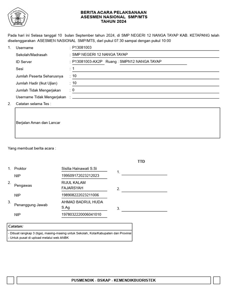 Ba Sesi 1 Numer 2024 | PDF