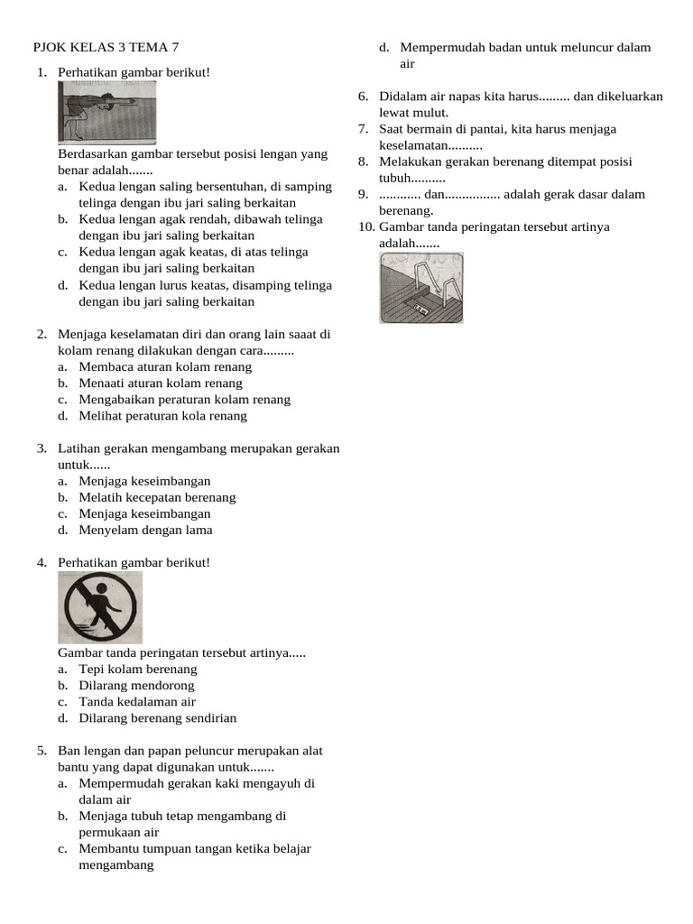 Pjok Kelas 3 Tema 7 | PDF