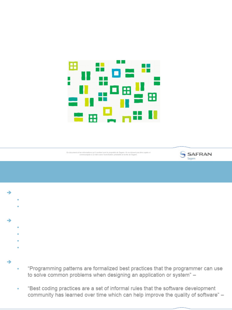 SAGEM-AGS Programing Patterns and Good Practices | PDF | Computer Programming | Algorithms