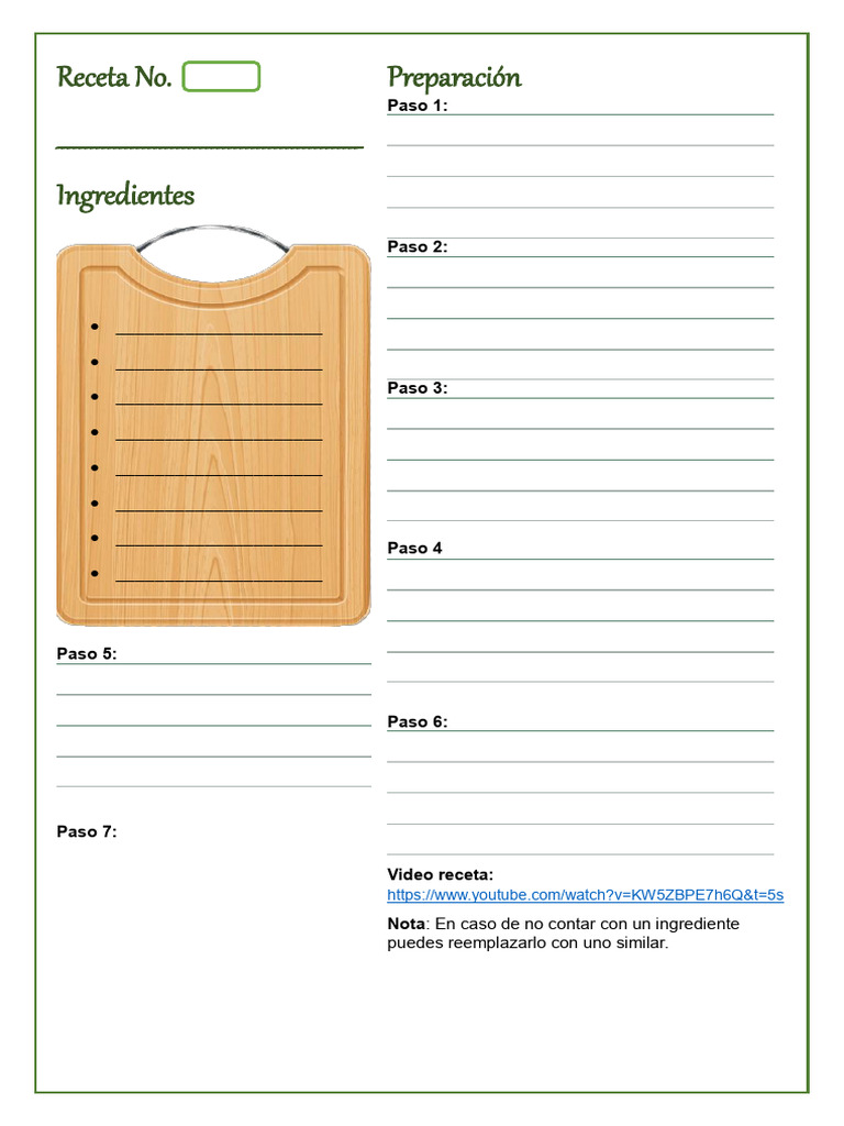 Formato de Las Recetas | PDF
