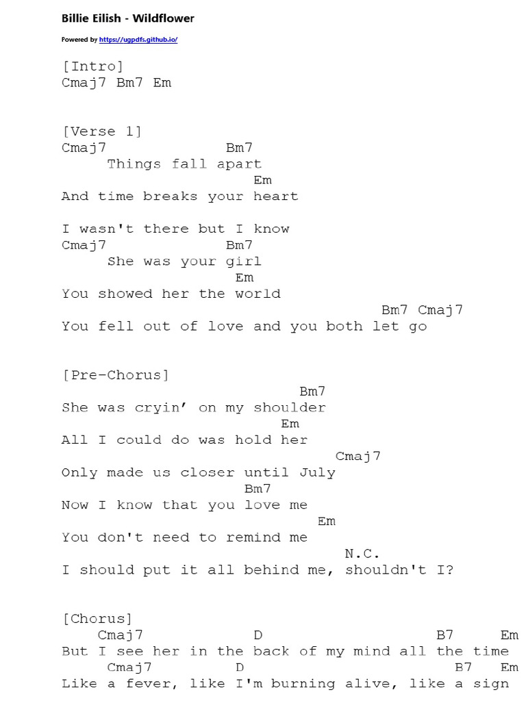 Billie Eilish - Wildflower | PDF