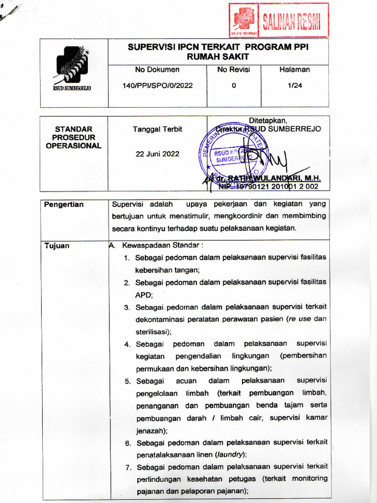 SPO-SUPERVISI-IPCN-TERKAIT-PROGRAM-PPI-RUMAH-SAKIT-SPO-Monitoring-IPCLN-Terkait-Program-PPI-RS ...