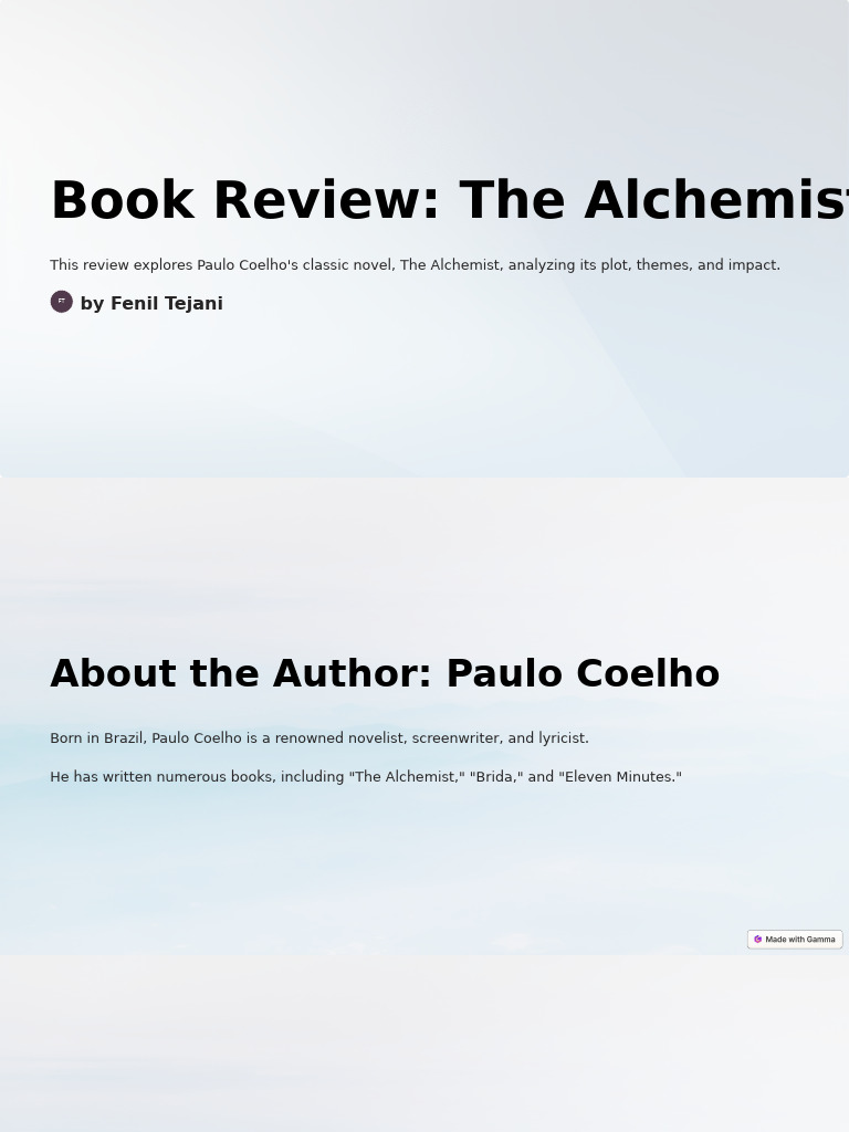 Book Review The Alchemist | PDF