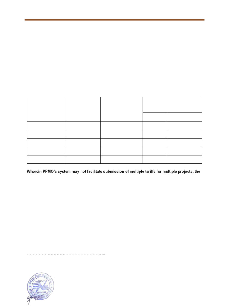 Format For Financial Bid | PDF