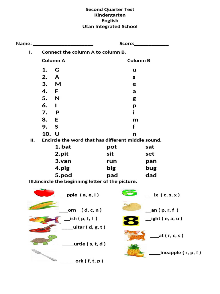 Second Quarter Test ( English) | PDF