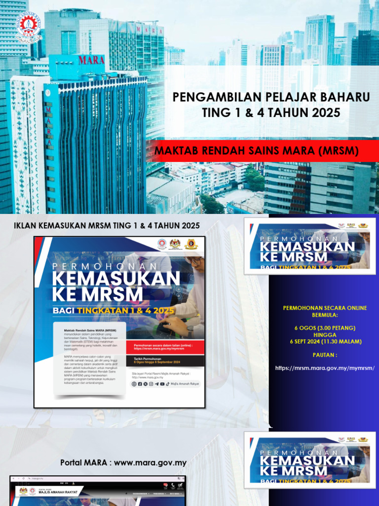 Taklimat MRSM Dan Ukkm 2025 | PDF