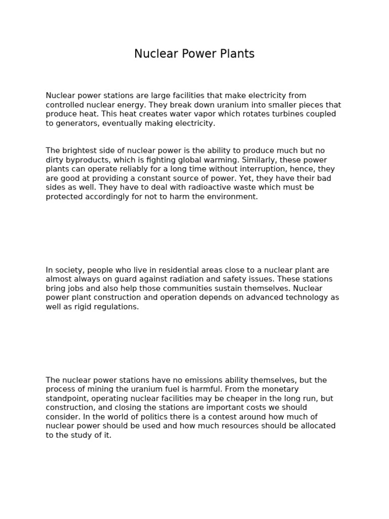 Nuclear Power Plants | PDF