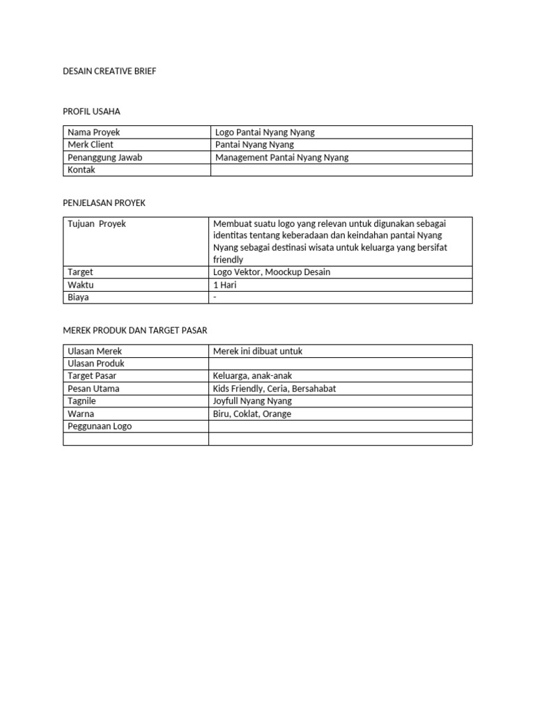 Desain Creative Brief | PDF