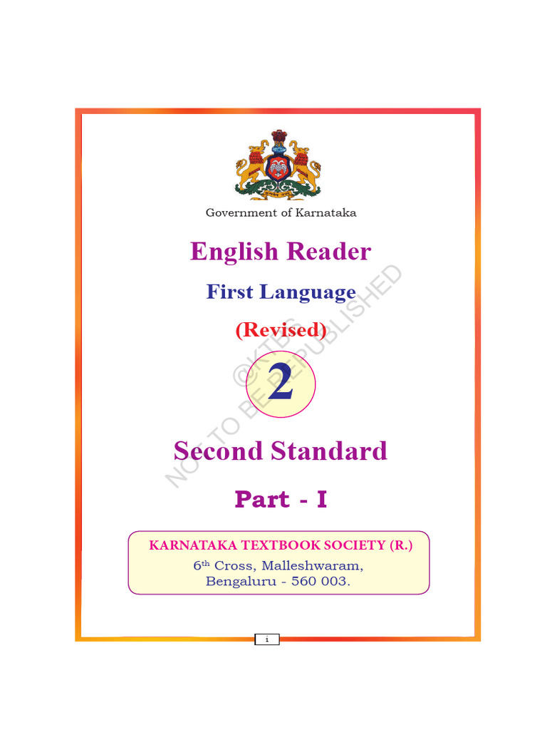 2nd STD English FL Part - 1 | PDF