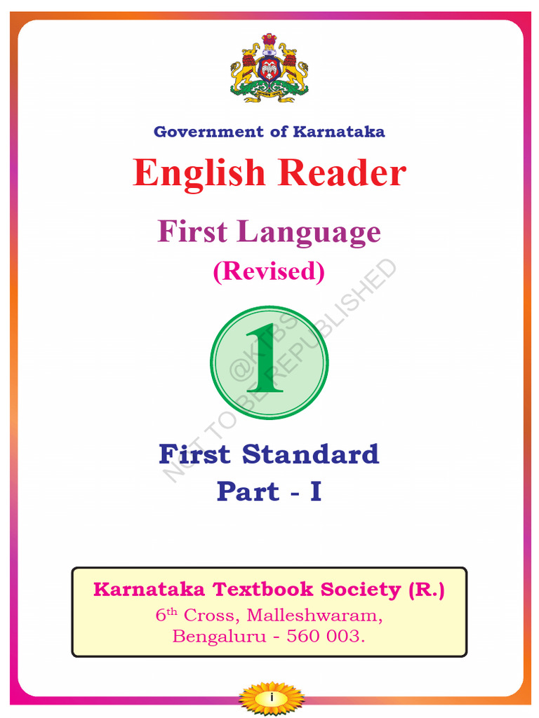 1st STD English FL Part - 1 | PDF
