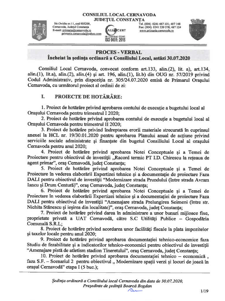 PV Ordinara 30.07.2020 | PDF