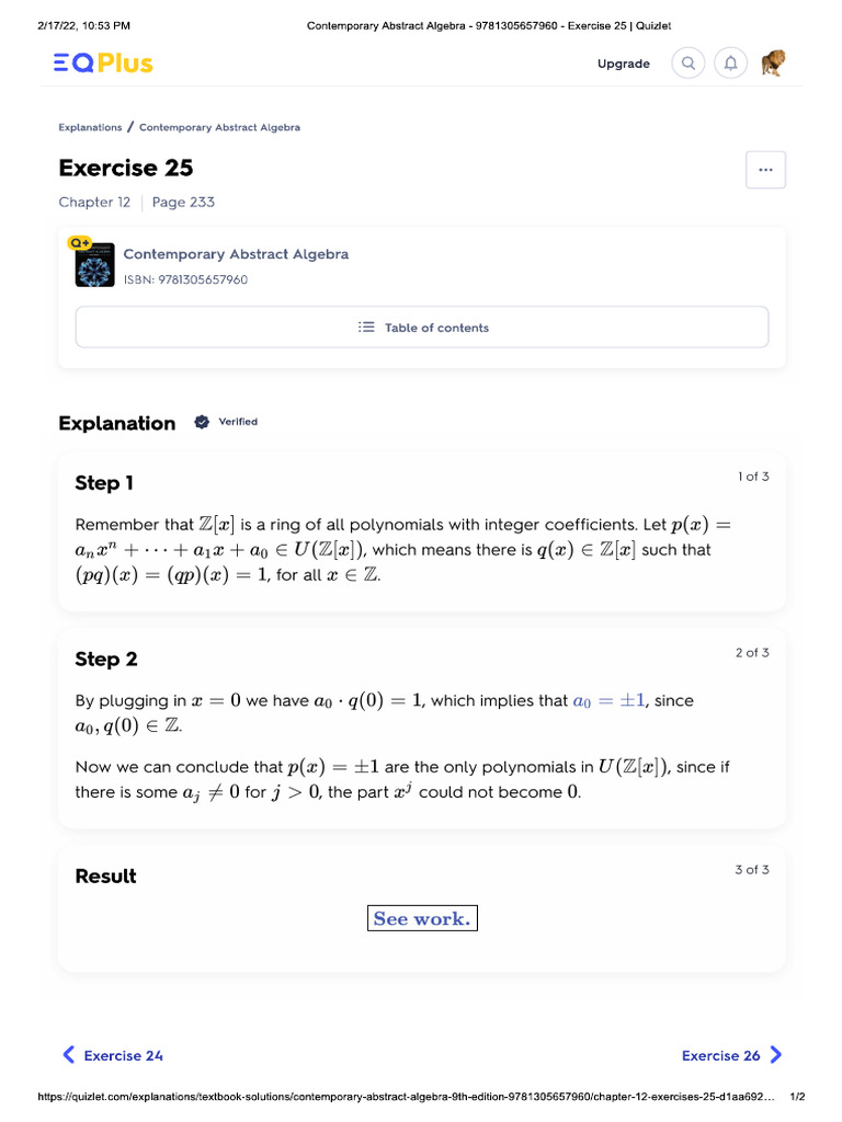 q25 Gallian Joseph CH 1 | PDF