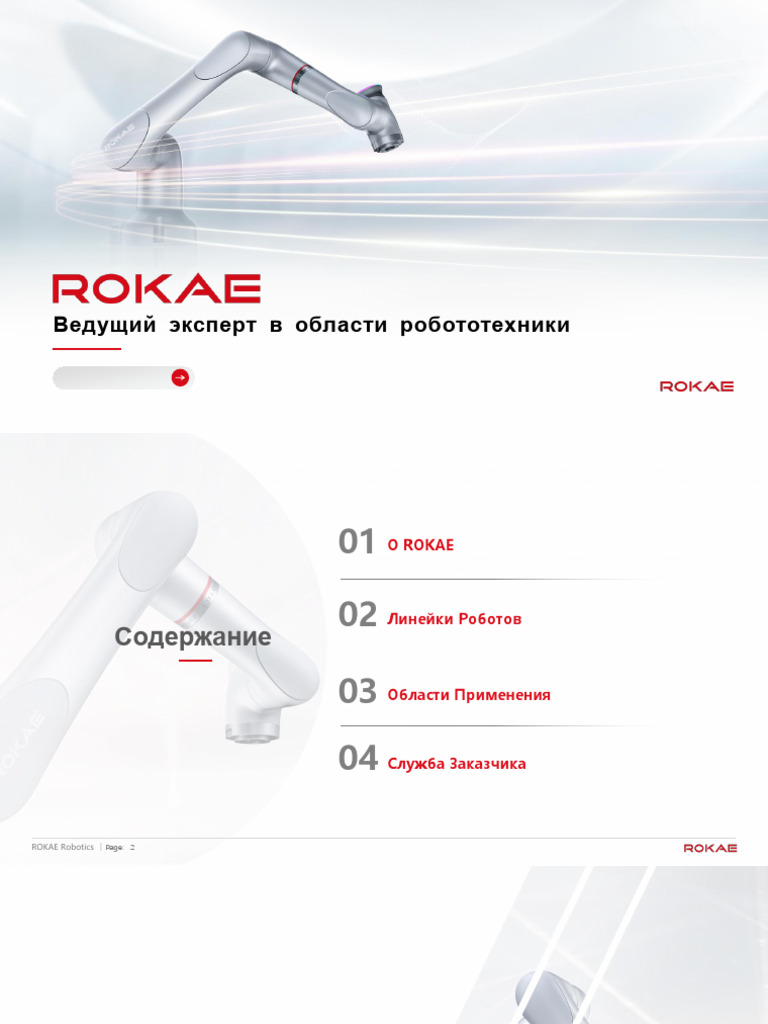 Презентация Роботов ROKAE 2024 | PDF